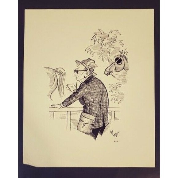 Pierre Bellocq | Art | P Bellocq Equestrian Caricature 97s Audax Minor ...